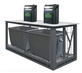 Contenedores de basura de carga lateral - Contenedores metálicos