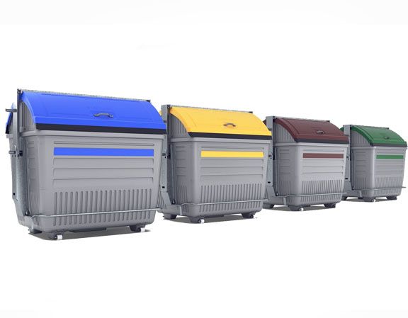 Contenedores de basura de carga lateral - Contenedores metálicos